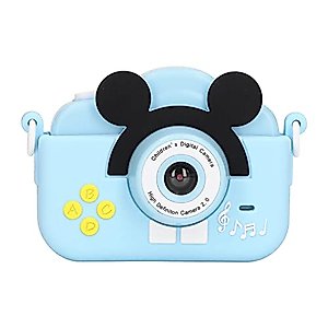 Kids Camera, Toddler Camera Dual Camera 2000W Blue Simple Operation High Definition for Travel