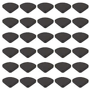 RiToEasysports Corner Furniture Guard, 30pcs Security Silicone Soft Bumper Slim Furniture Bumper for Children Infant (Black)