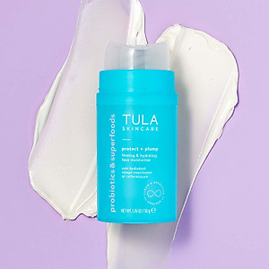 TULA Skin Care Protect + Plump Firming & Hydrating Face Moisturizer - Skincare-First, Daily Ageless Moisturizer, Minimizes the Look of Wrinkles & Fine Lines, 1.6 oz.