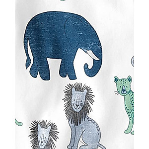 Little Planet Baby 3-Pack Organic Cotton Short-Sleeve Rib, Safari, 12 Months