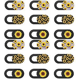 SOLUSTRE 18 pcs Camera Cover Laptop Webcam lid Webcam Blocker Tablet Laptop Tablet Computer Camera for Computer Webcam Cover Slide Privacy Lens Cover Computer Lens Cover Cell Phone Lens Cap