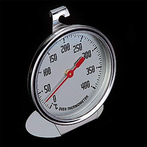 Stainless Steel Dial Oven Thermometer, Stand Up Monitoring Temperature Gauge Round Oven Displays for Home Kitchen Baking Supplies