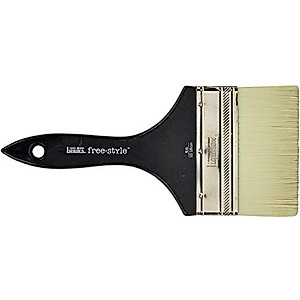 Liquitex 1300704 Professional Freestyle Large Scale Brush, Broad Flat/Varnish 4-inch, Short Handle