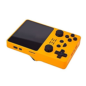 Petforu Powkiddy RGB20S Handheld Retro Game Console with Built-in Games (128G 20000 Games Yellow)