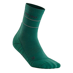 CEP Reflective mid-Cut Socks, Green, Men IV