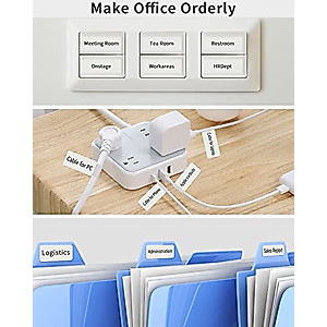 JADENS Label Maker Machine with Tape, Mini Bluetooth Label Printer, Thermal Labeler, Multiple Templates Available for Smartphone, Easy to Use for Office Home Organization USB Rechargeable