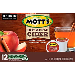 Mott's Hot Apple Cider, Keurig Single-Serve K-Cup Pods, 12 Count