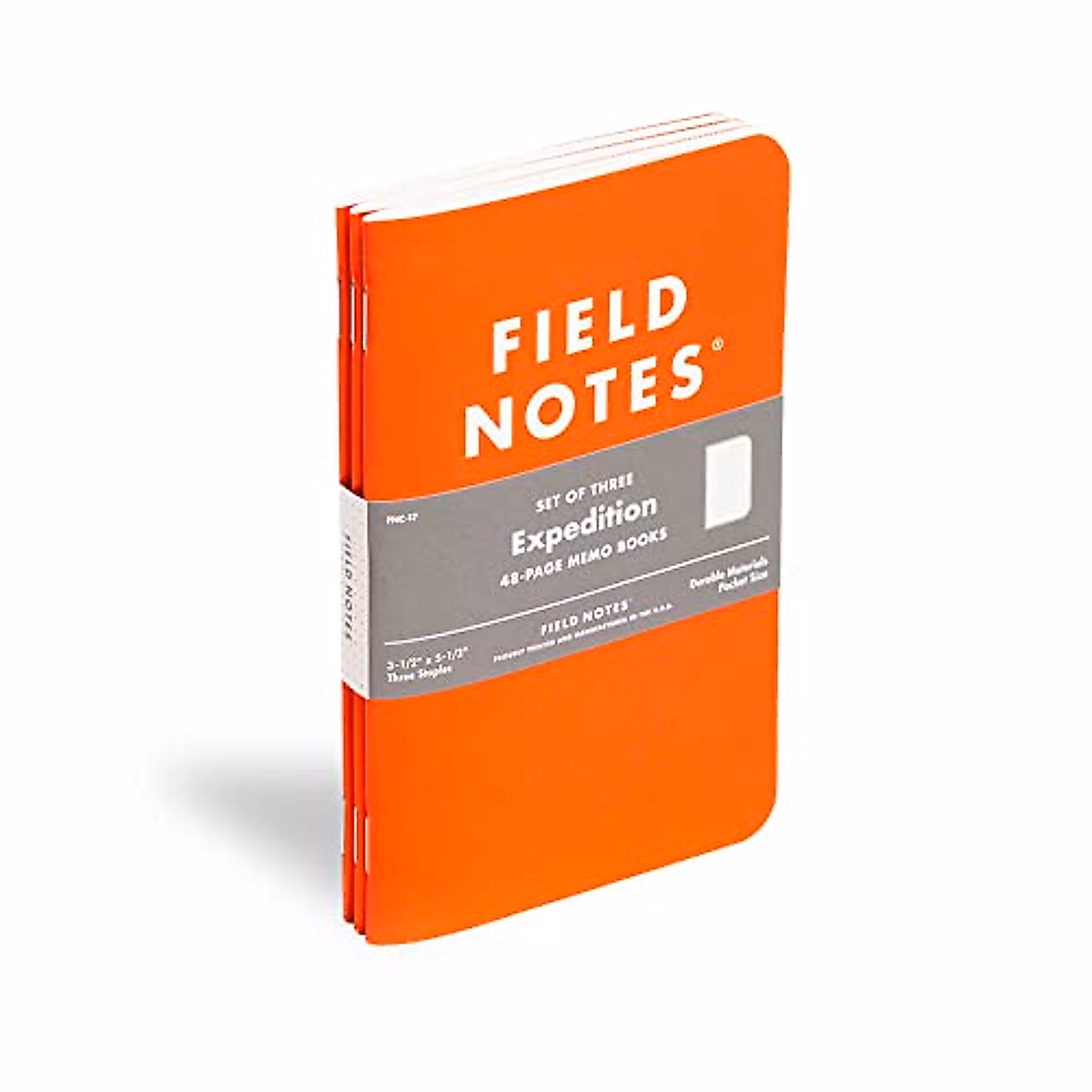 Field Notes: Expedition 3-Pack Waterproof Notebook with Dot-Graph Paper - 3.5" x 5.5"