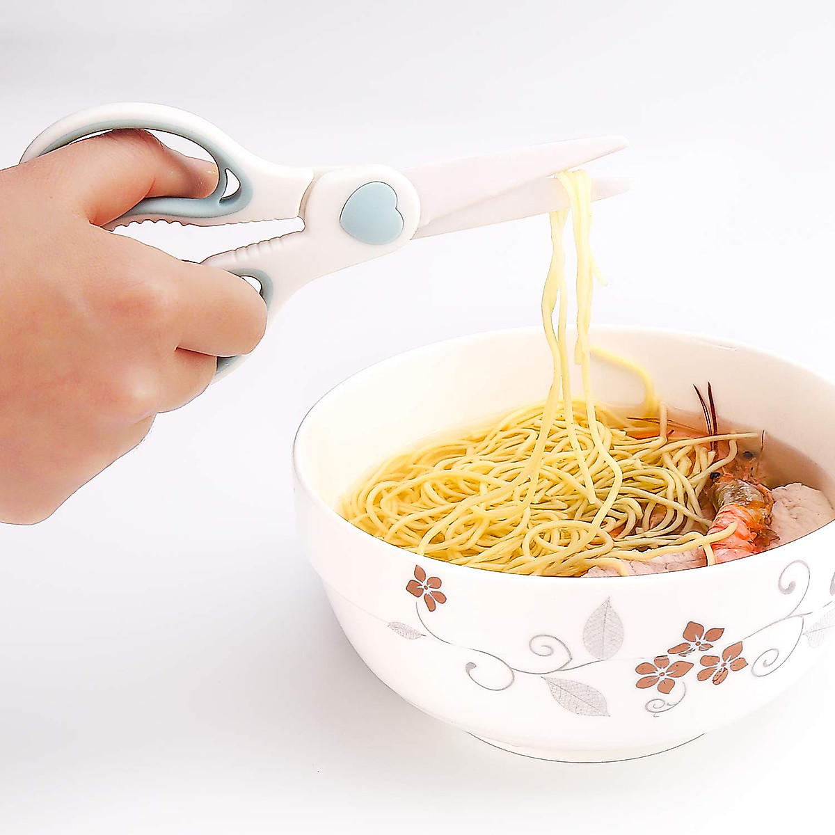 Ceramic Scissors for Baby Food by WELLSTAR, Safety Healthy BPA Free Portable Toddler Shears with Protective Blade Cover and Travel Case, 2 Pack