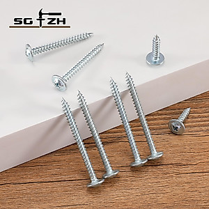 #8 x 5/8" Wood Screw 100Pcs Alloy Steel Standard Thread Truss Head Fast Self Tapping by SG TZH