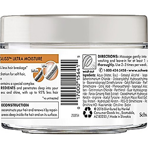 GLISS Hair Repair Anti-Breakage Treatment, Ultra Moisture for Dry or Stressed Hair, 6.1 Ounces (Pack of 3)