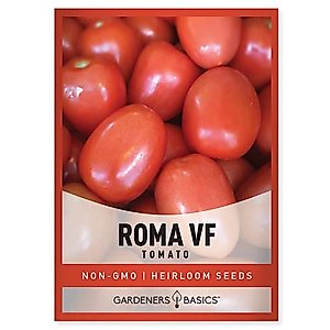 Roma VF Tomato Seeds for Planting Heirloom Non-GMO Seeds for Home Garden Vegetables Makes a Great Gift for Gardening by Gardeners Basics