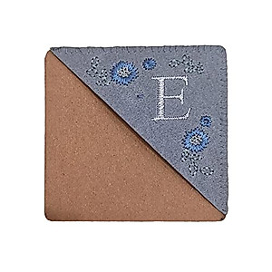 Personalized Hand Embroidered Corner Bookmark, 26 Letters Cute Flower Embroidered Corner Bookmark Embroidery Book Marker Clip for Book Lovers Bookmarks for Reading Lovers Meaningful Gift