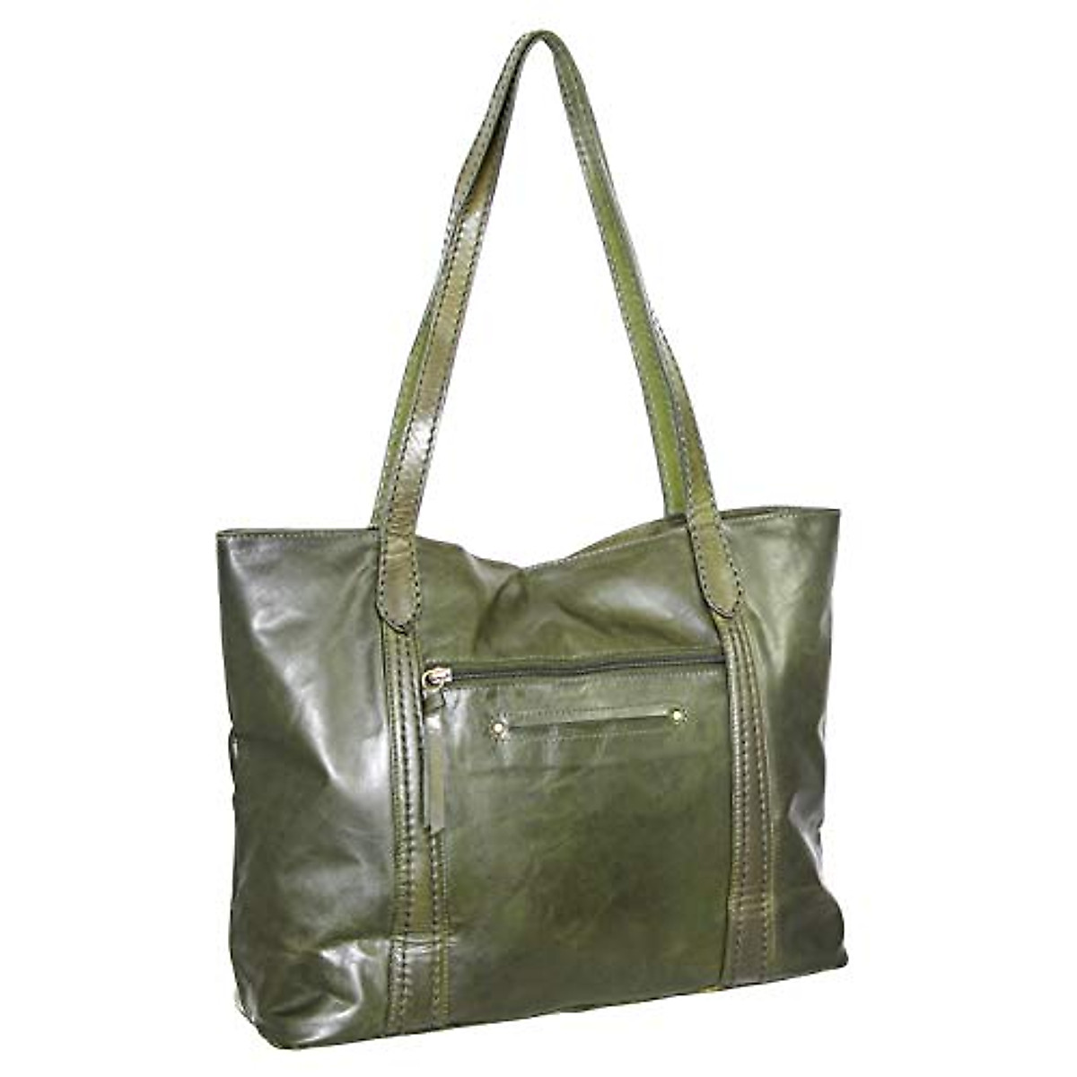 Tiara Leather Tote (Burgundy)