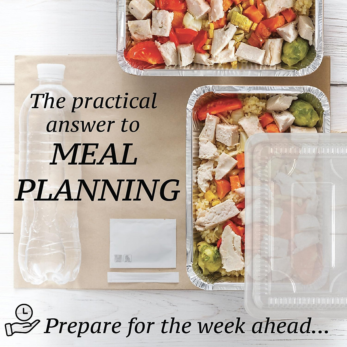 Spare Essentials (55 Count) 2.25LB Aluminum Containers with Lids (8.5"x6") - Disposable Foil Containers for Takeout, Baking, Freezing, Food Storage - Aluminum Pans with Lids, To Go Containers