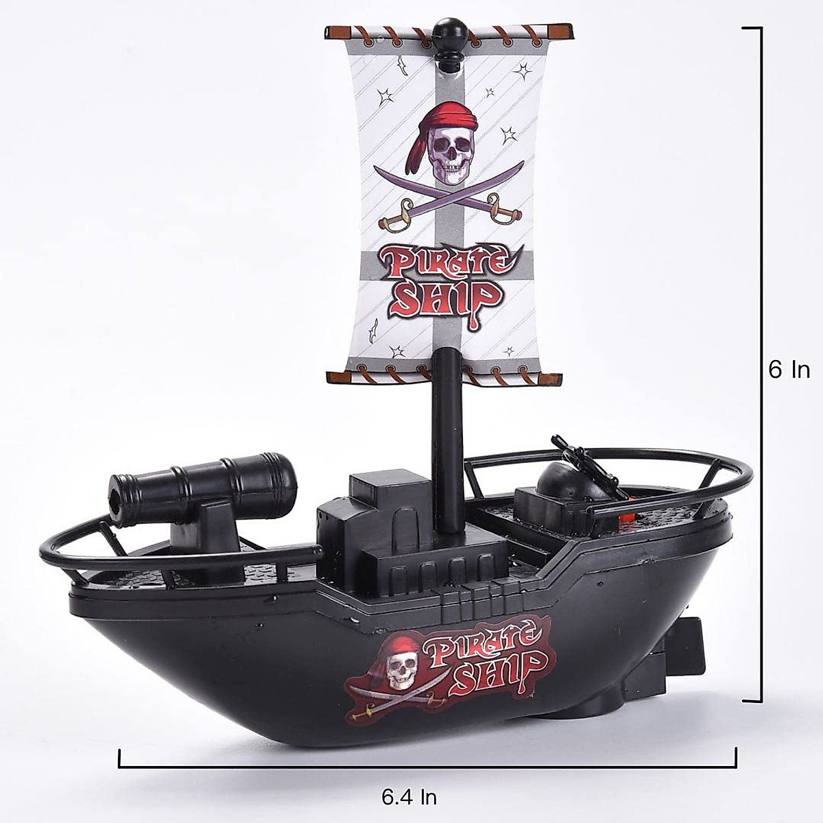 Juephe Pool Pirate Toy Boat Bath Toys - Children’s Toy Boat，Pirate Yacht Toy in Bath Tub, Gift for Kids Pool Toy，It Can Travel After Loading The Batteries