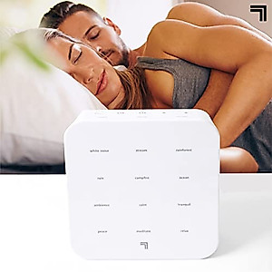 SHARPER IMAGE Ultimate Sleep White Noise Sound Machine for Adults and Baby, Portable Relaxing Music and Nature Sounds Therapy, Aids Sleeping, Stress and Anxiety Relief, with USB Cord
