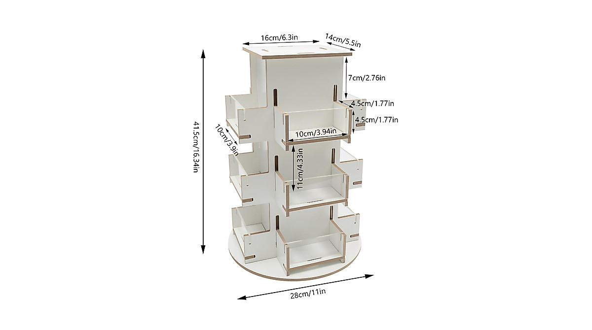 TFCFL 3 Tier 360° Rotating Card Display Stand & Rack