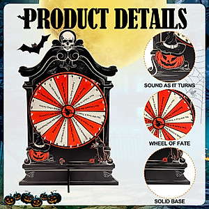 Poen Halloween Games for Adults Fortune Wheel Board Game Halloween Party Game Spinner Wheel Fortune Decor for Adults Carnival Party Game Casino Tabletop Supplies