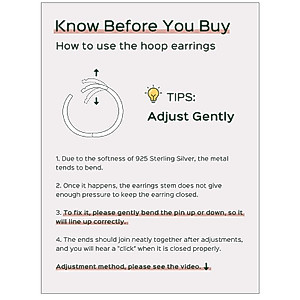 ChicSilver 925 Sterling Silver Small Hoop Earrings for Women White Gold Plated Silver Huggie Hoop Earrings Tiny Hypoallergenic Lightweight Cartilage Earring - 8MM