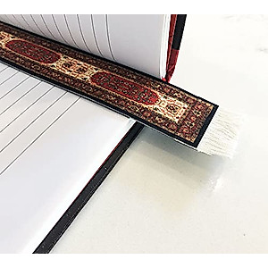 Set of 5 Rug Bookmarks, Colorful Carpet Book Marks for Reading, Miniature Oriental Style Design, Novelty Office Accessories