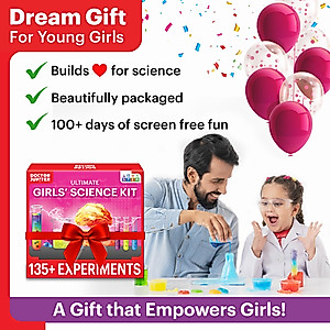 Doctor Jupiter Girls Science Kit for Kids Ages 8-10-12-14 | Birthday Gift Ideas for 8,9,10,11,12 Year Old Girls| 6-8 Experiments of Different Sciences| STEM Learning & Educational Toys