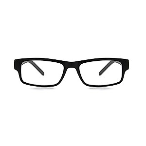 Foster Grant Men's Sloan Square Reading Glasses, Black/Transparent, 59 mm + 1.75