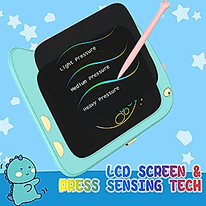 ORSEN LCD Writing Tablet Toys, 8.5 Inch Doodle Board Gifts for Kids, Toddlers Dinosaur Drawing Pad or Board Christmas Birthday Gifts, Drawing Tablets for Boys Girls 2 3 4 5 6 7 Years Old-Blue