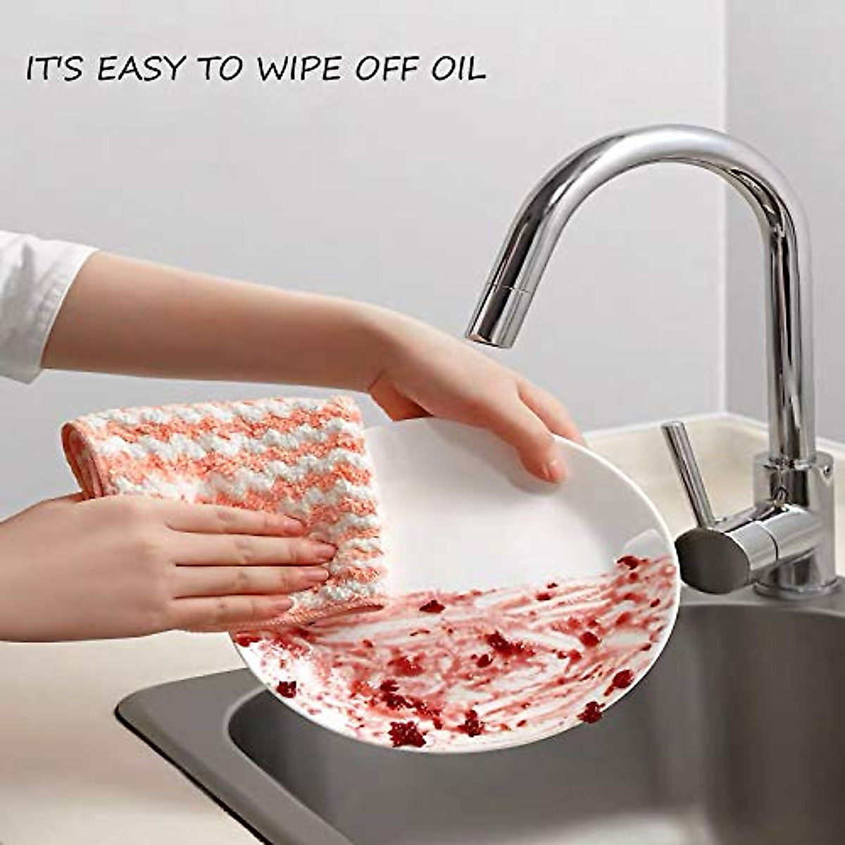 YOHOTA Kitchen Towels-Microfiber Cleaning Cloth,Pack of 9,Size:10" x 10",Dish Cloths for Washing Dishes,Dish Rags for Drying Dishes Kitchen Wash Clothes and Dish Towels.