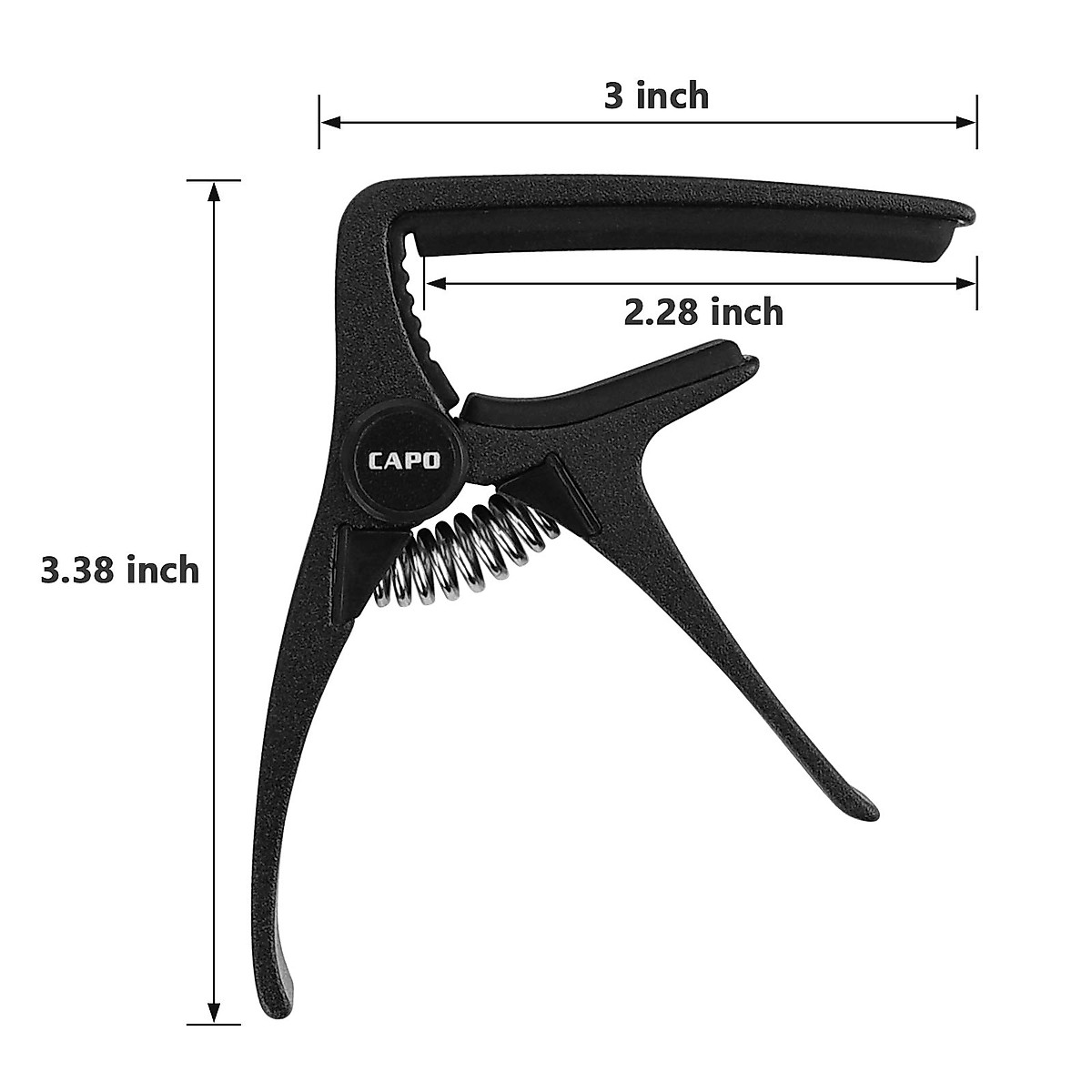 Capo for Banjo, Capo for Guitar, Electric Guitar Capo, Capo for Acoustic Guitar, Ukulele and Bass, Quick Release Capo for Banjo and Mandolin, Made of Ultra Lightweight Aluminum Alloy (Matte Black)