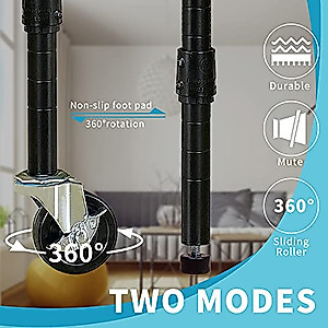 MGHH 6-Tier Storage Shelf, Wire Shelving on Casters, NSF Height Adjustable Heavy Duty Metal Rack with Wheels for Office Bathroom Kitchen Garage Organization 2100 LBS Capacity-48 L×18" W×82" H-Black