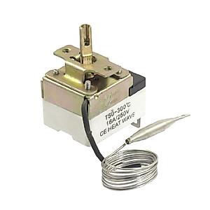 uxcell 1NC 1NO AC 250 16A 50-300C Temperature Control Switch Capillary Thermostat for Oven Refrigerator Smoker Heater
