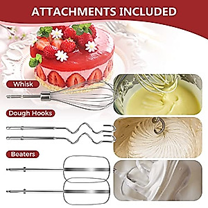 MHCC Hand Mixer,5-Speed Electric Hand Mixer with Whisk, Storage Case,Kitchen Handheld Beaters,Black