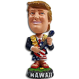 President Trump Hawaii Bobble Head Dashboard Doll Ukulele