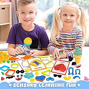 Modeling Clay Foam Beads Play Kit, 5 Blocks of Sensory Toys for Kids Fine Motor Skills Toys, Preschool Educational Learning Toy