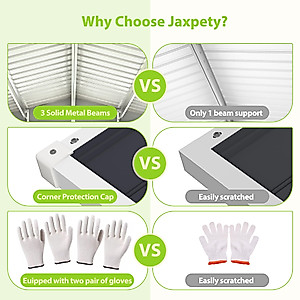 JAXPETY 8'x8' Garden Shed, Large Metal Lockable Outdoor Storage Shed & Outdoor Storage Garden Shed Tool Outdoor Storage Shed with Sliding Doors and Air Vent for Backyard, Patio, Lawn, Dark Grey