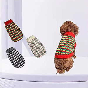 Dog Sweater Dog Sweaters for Small Medium Dogs Knit Cute Dog Clothes for Small Dogs Boy or Girl Warm Puppy Sweaters for Small Dogs Winter Pet Dog Cat Sweater Clothes