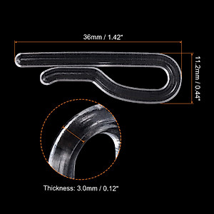 uxcell 300Pcs Durable Plastic Alligator Clips, 1.42" Clear U Shape Shirt Clip Clothespins for Folding Ties, Pants, Socks, Garments