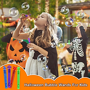 OleFun 120Pcs Halloween Bubble Wands in 8 Designs, Bulk Halloween Party Favors for Kids, Ideal Halloween Goodie Bag Stuffers, Treat Bags Fillers, School Classroom Prizes