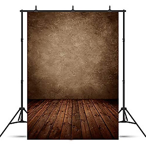 WOLADA 5x7FT Abstract Brown Wood Backdrops Newborn Photography Backdrop Retro Dark Wooden Floor Wall Backdrop Vintage Photo Backdrop Photographer Pictures Video Background Studio Props 10702