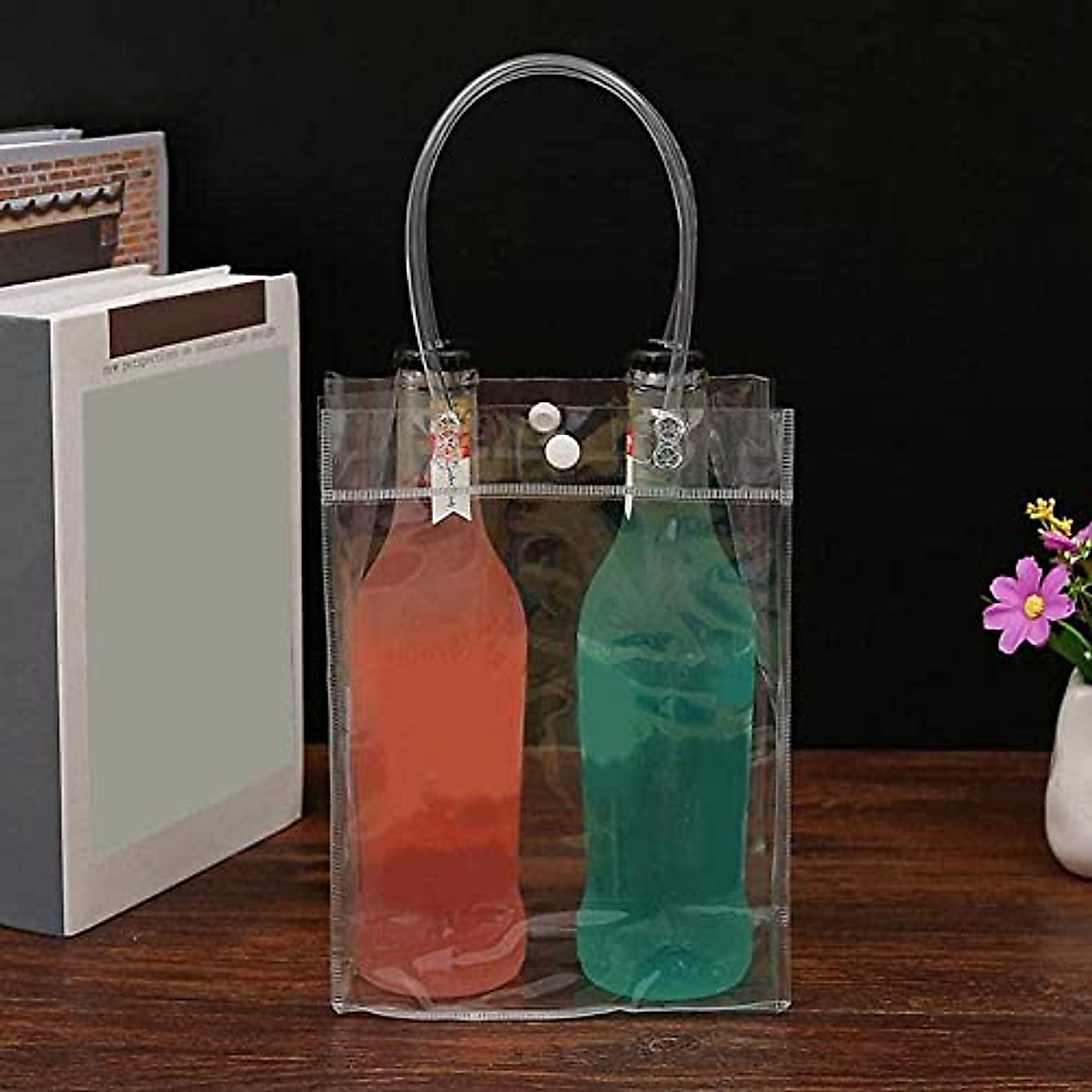Women Clear PVC Tote Bag Shoulder Handbag Transparent Tote Waterprof Clutch Beach
