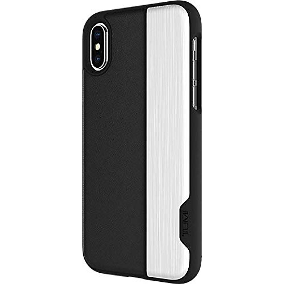 TUMI Vertical Slider Case Series Cover for Apple iPhone X 10 - Black/Silver