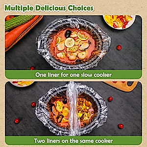 Coolego Slow Cooker Liners(30 Counts), 13"x 21" Crock Pot Liners, Disposable Slow Cooker Bags Large Size with Fresh Locking Seal Design, Fit 3-8 Quart Oval & Round Pot, Slow Cookers, BPA Free