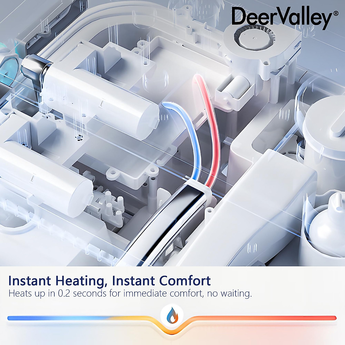 DeerValley Smart Toilet, Tankless Elongated Electric One Piece Toilet with Smart Bidet, Smart Toilet Bidet Seat 1.28 GPF for in White with Seat Heating, Remote Control