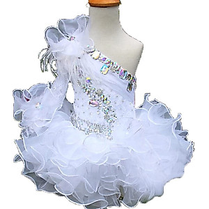 Jenniferwu G068 Infant Toddler Baby Newborn Little Girl's Pageant Party Birthday Dress White Size 4T