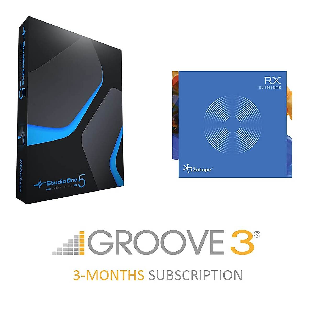 Blue Yeticaster Pro Broadcast Plus Pack Bundle with Presonus StudioOne 5 Artist DAW, iZotope RX Elements Plug-in and Groover 3 Tutorials 3-Month Subscription