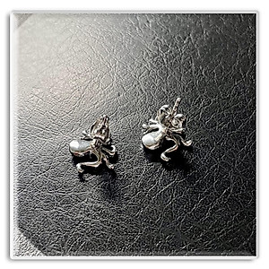 Xusamss Punk Body Piercing Earrings Stainless Steel Animal Octopus Stud Earrings