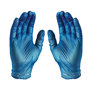 GLOVEWORKS Blue Vinyl Industrial Gloves, Case of 1000, 3 Mil, Size Large, Latex Free, Powder Free, Food Safe, Disposable, Non-Sterile, IVBPF46100
