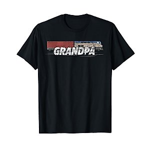 RC Model Train Shirt Grandpa Train Boxcar HO Scale