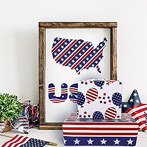 AnyDesign Patriotic Tissue Paper 90 Sheet Stars Stripes Balloon Tissue Paper 4th of July American Flag Wrapping Paper Holiday Art Tissue for Independence Day Memorial Day DIY Supplies, 14 x 20 Inch